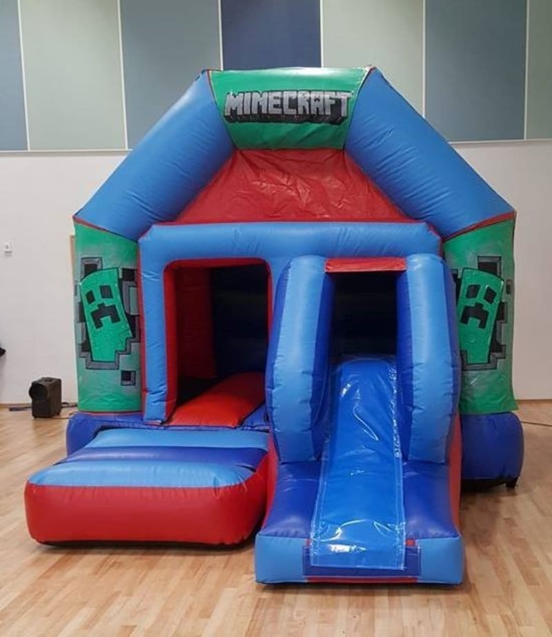 Minecraft Front Slide - Bouncy Castle Hire Manchester - Jump In Castles