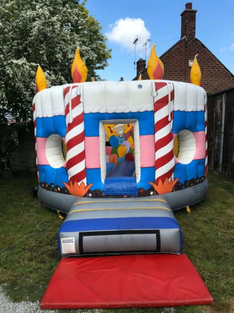 Birthday Cake Bouncy Castle AC Bouncy Castles - bouncy castle hire ...
