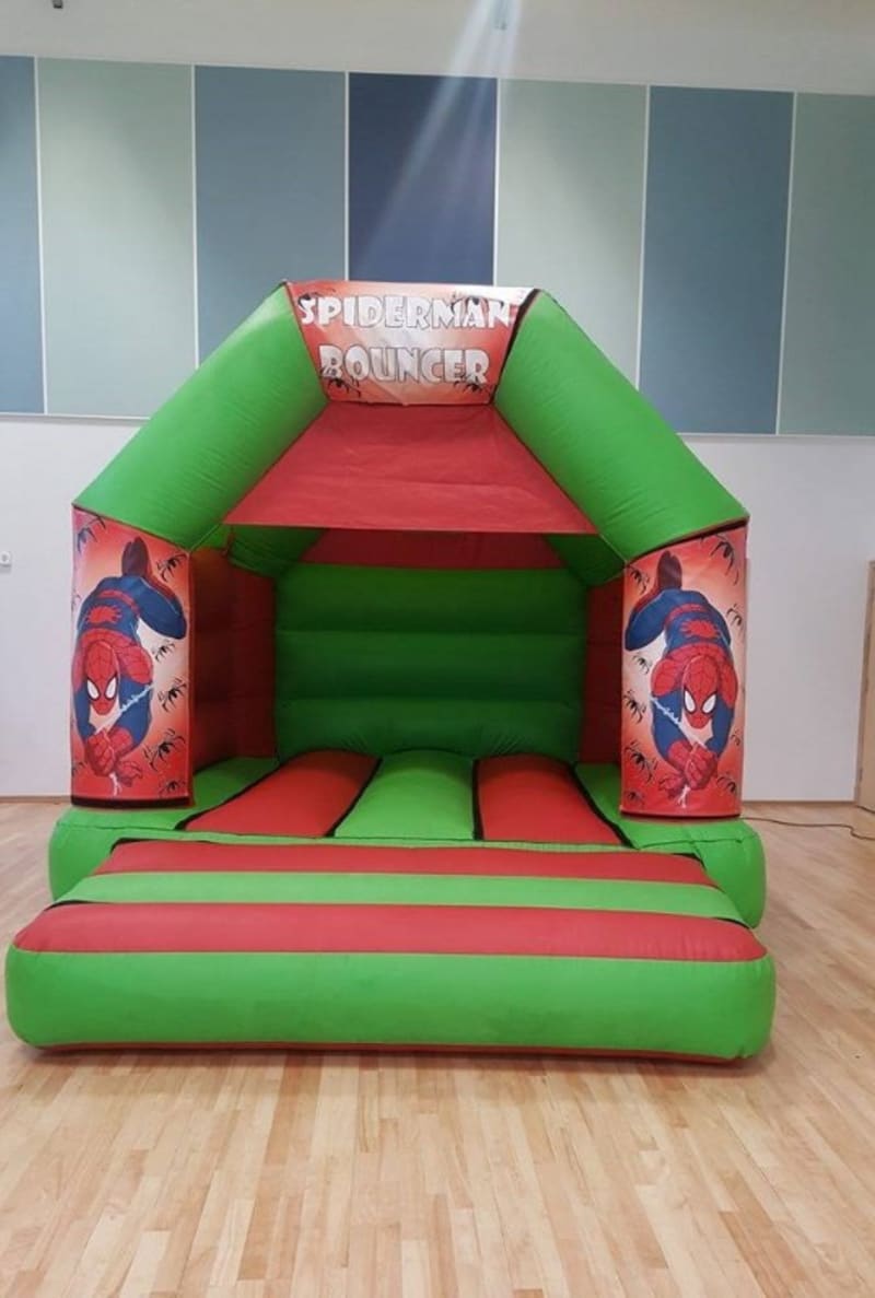 Green Spiderman Castle - Bouncy Castle Hire Manchester - Jump In Castles