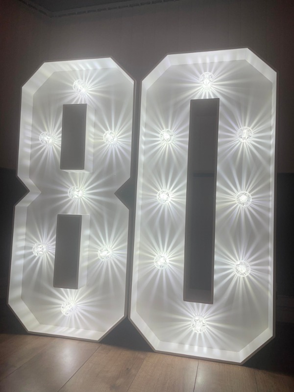 4ft Led Numbers - 2 Number Hire - Bounce Happy Entertainment