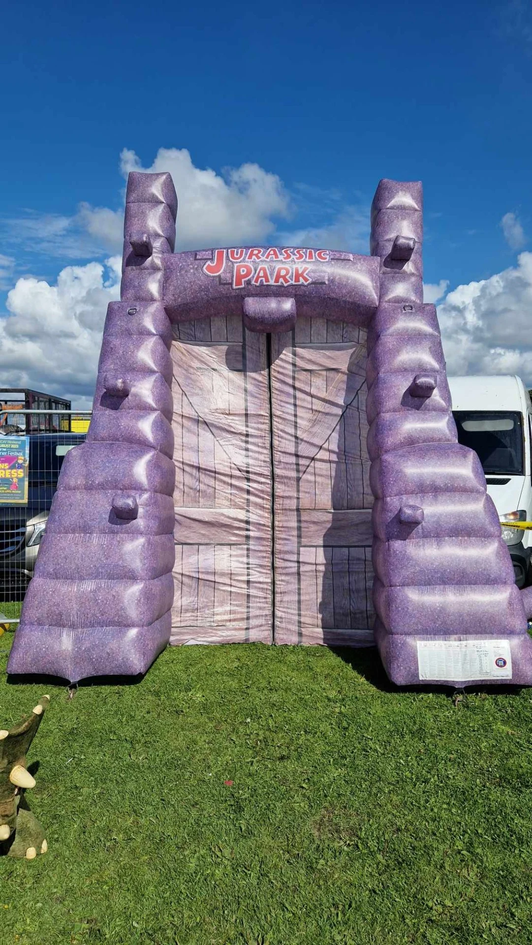 Inflatable Jurassic Park Gate Prop - Unleashed Entertainments