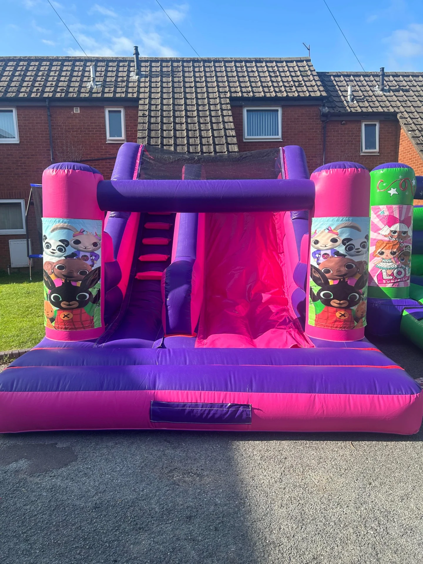 Bing Pink And Purple 5ft 6 Platform Slide - Tiny Tots Inflatables