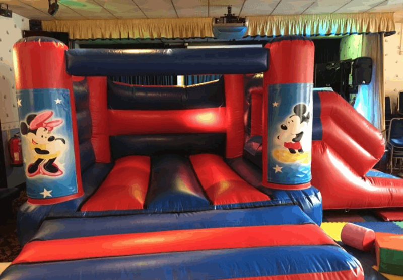 Low Height Indoor Castle With Slide - Bounceland Uk, Bouncy Castle Hire ...