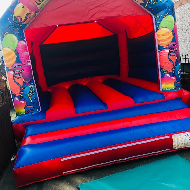 12 X 15 Red And Blue Party Castle - K&K Bouncy Castles Wirral