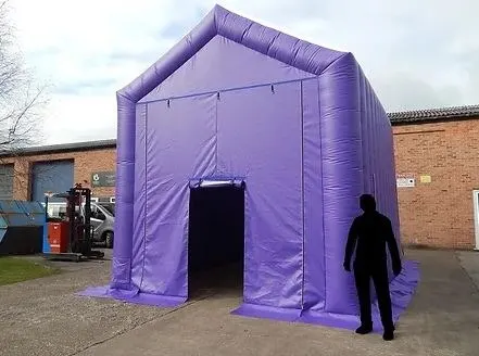 Apex Roof Purple Inflatable Worktent - INFLATABLE BUILDINGS AND STRUCTURES