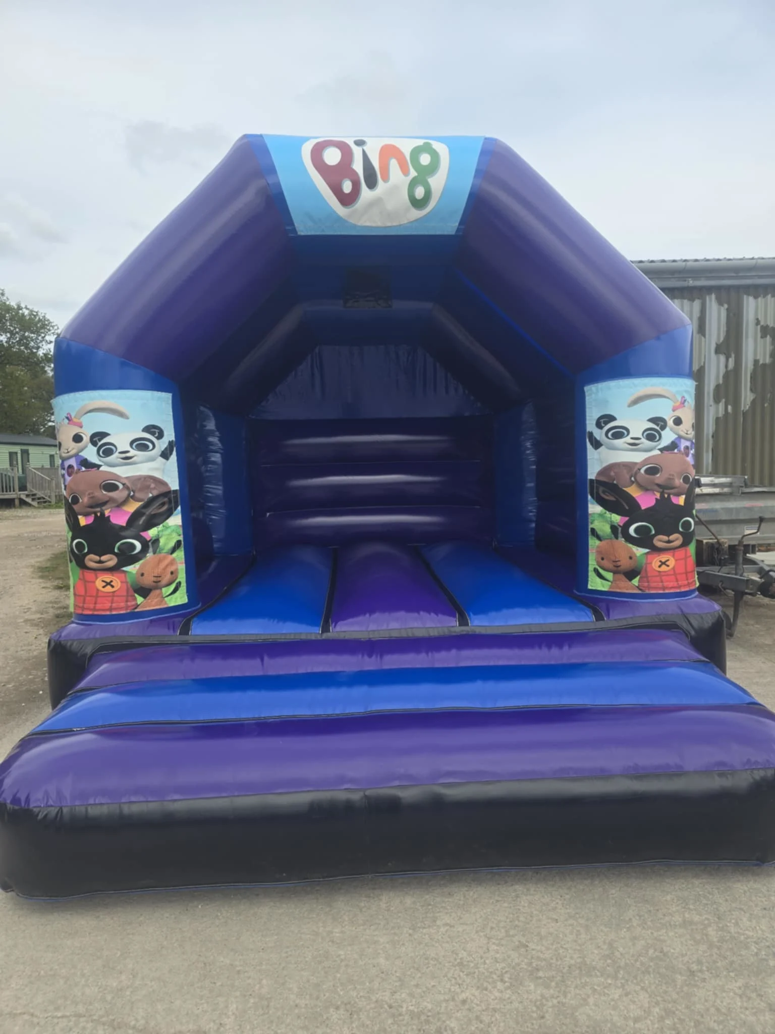 Bing Blue And Purple A Frame Bouncy Castle - Tiny Tots Inflatables