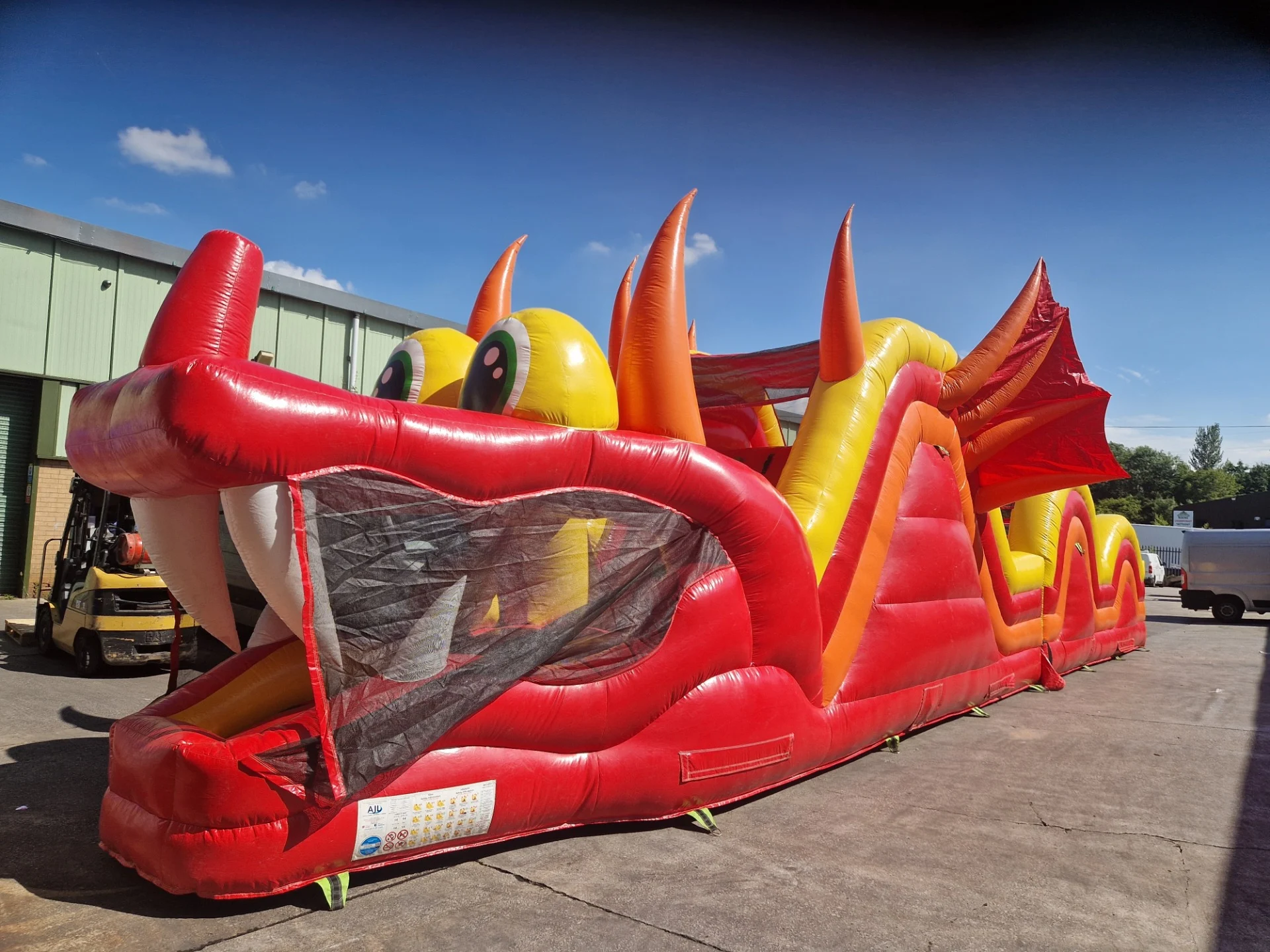 New 53ft Dragon Obstacle Course Liverpool - Kc Bouncy Castle Hire