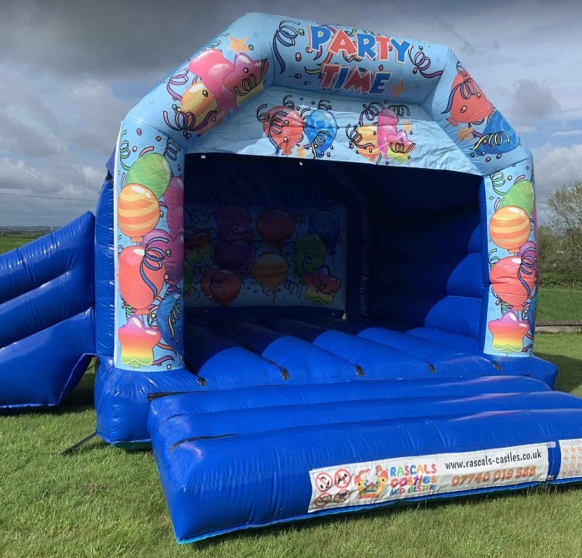 Party Time Castle With Side Slide - North Down Entertainments