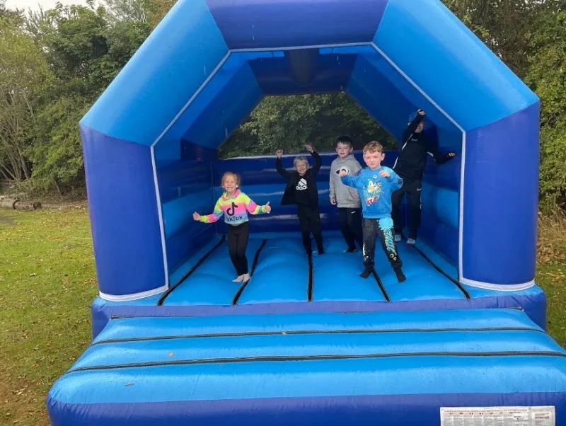 Blue Bouncy Castle - SP Inflatables