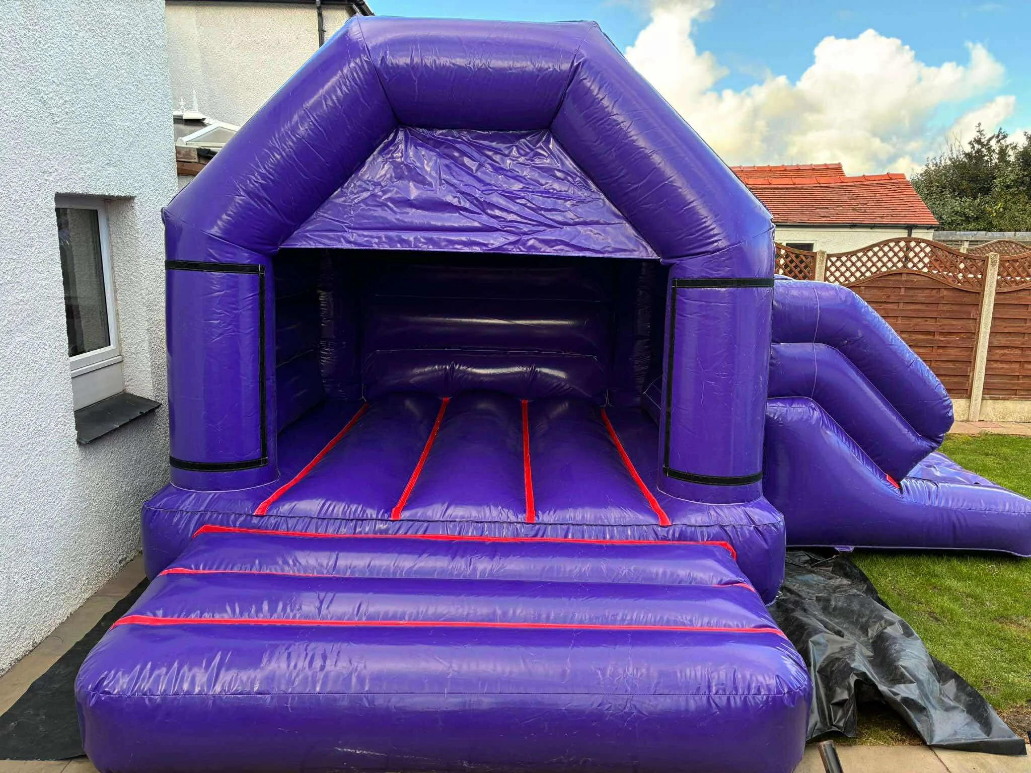14 X 18 Purple Bouncy Castle With Slide - Jalmac Leisure | Bouncy ...