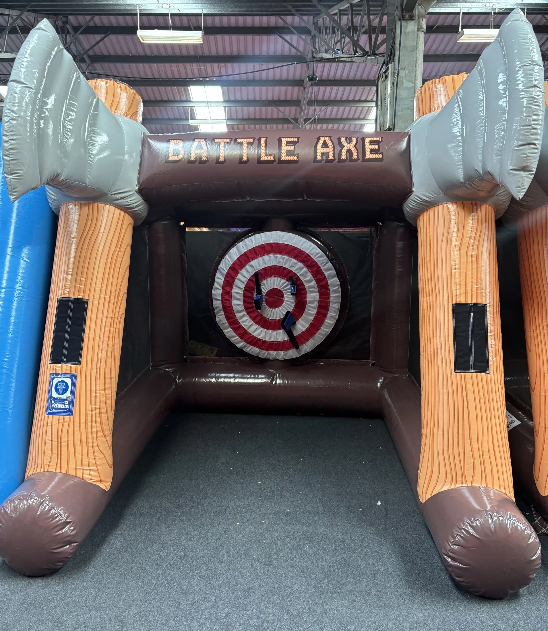 Inflatable Axe Throwing Hire Jaimies Castles, Bouncy Castle & soft play ...