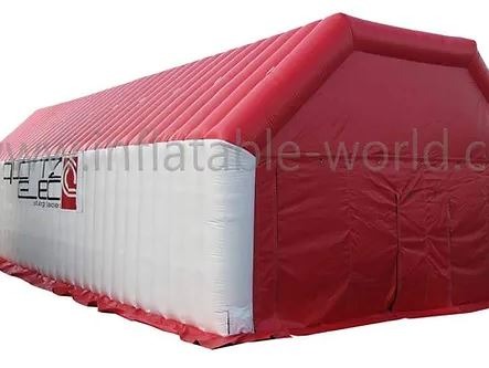 Red And White Inflatable Worktent With Horizontal Beam Roof ...
