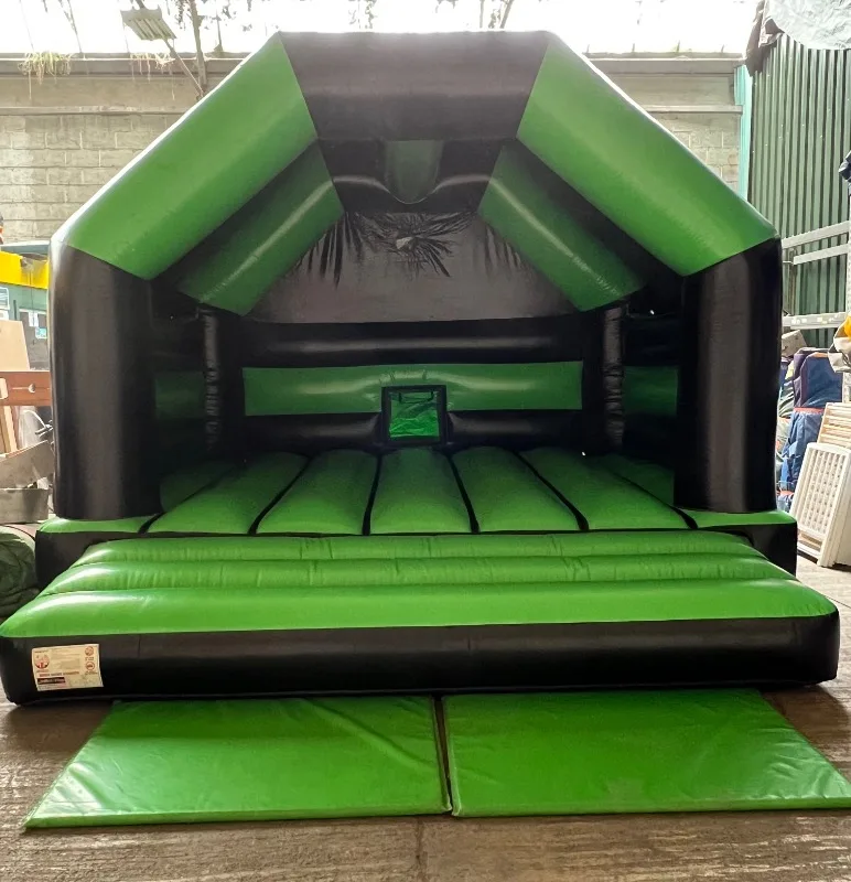 Black-and-green-bouncy-castle - Bouncy Castle and hot tub hire, based ...