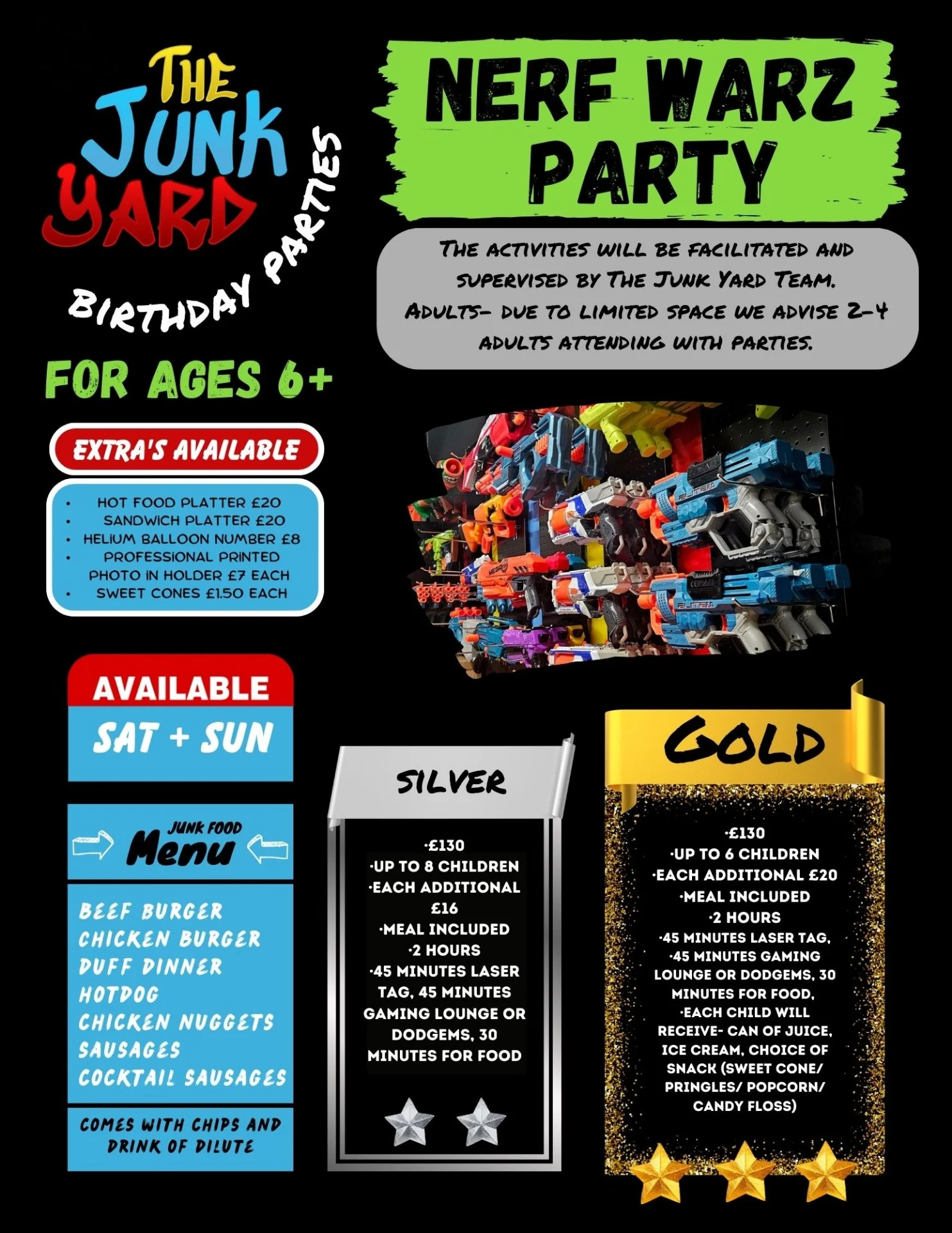 The Junk Yard Nerf Warz Party Bookings - Duff Land NI