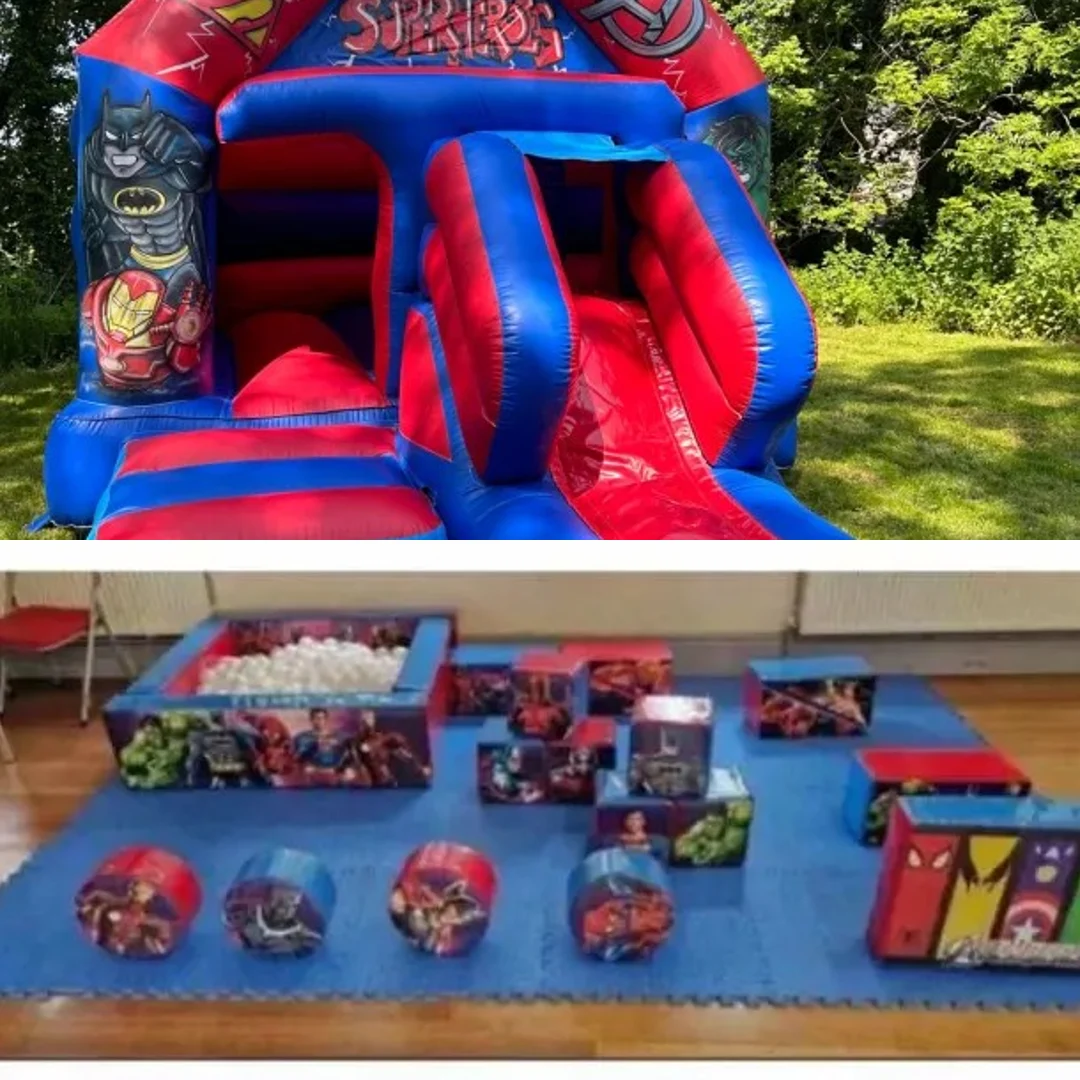 Superhero Deluxe Package - Tiny Tots Inflatables