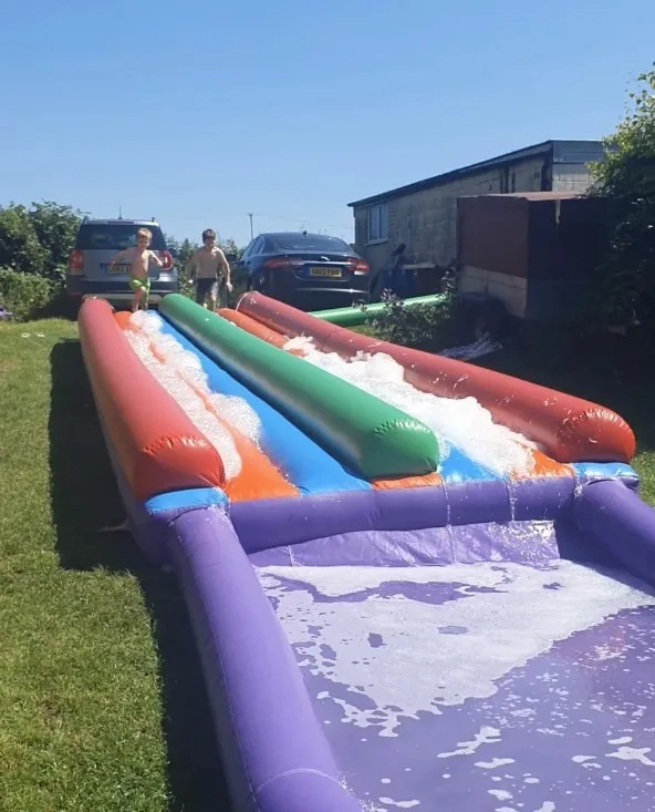 Twin Lane Water Slide For Hire In Canterbury, Kent - Canterbury Bouncy ...