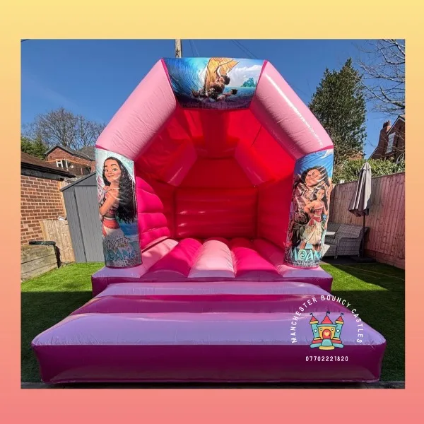 Pink Moana Bouncy Castle For Hire In Manchester And Salford ...