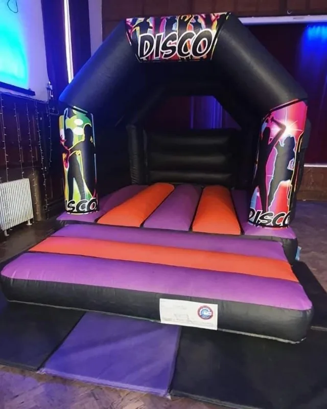 Black Disco Castle Inflatable and Soft Play Hire Redcar