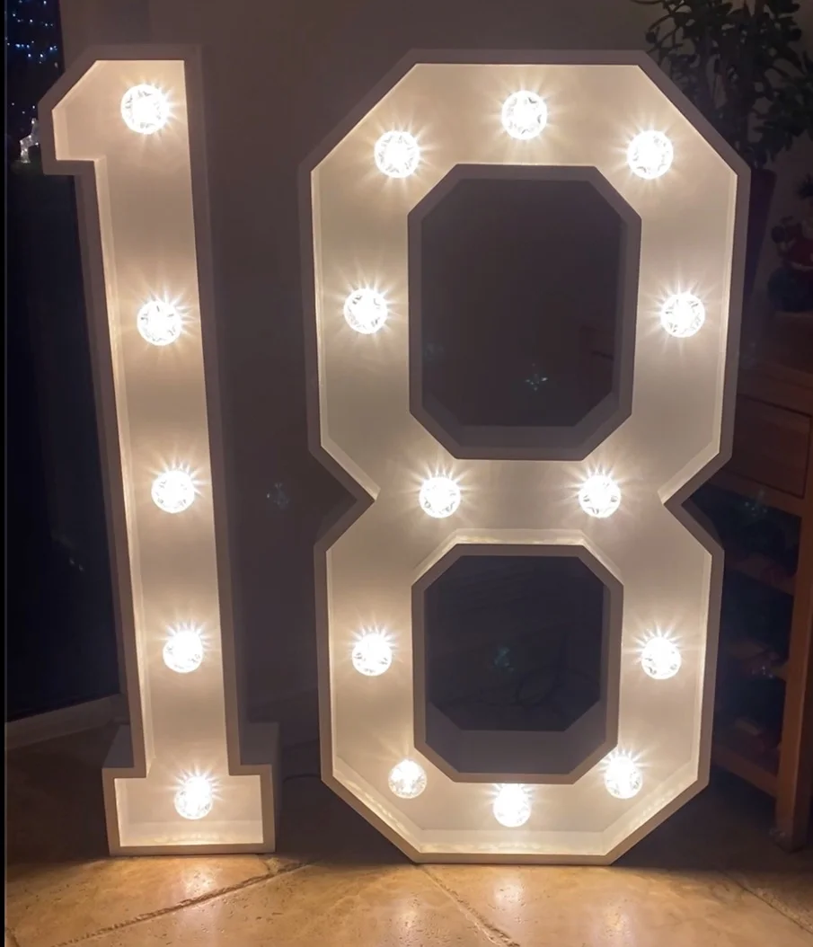 Led Numbers - 18 Abi's Entertainments | Bouncy Castle Hire ...