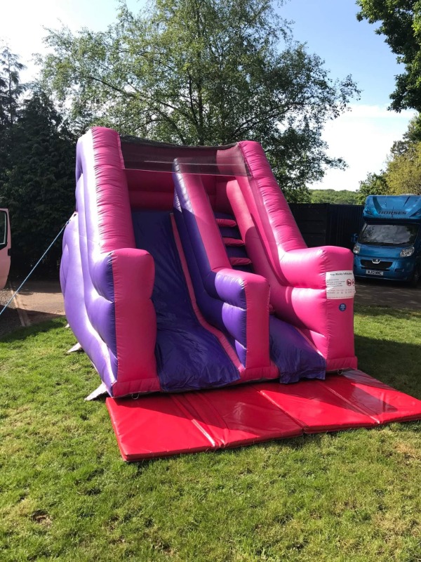 6ft Pink And Purple Platform Slide - Bounce World