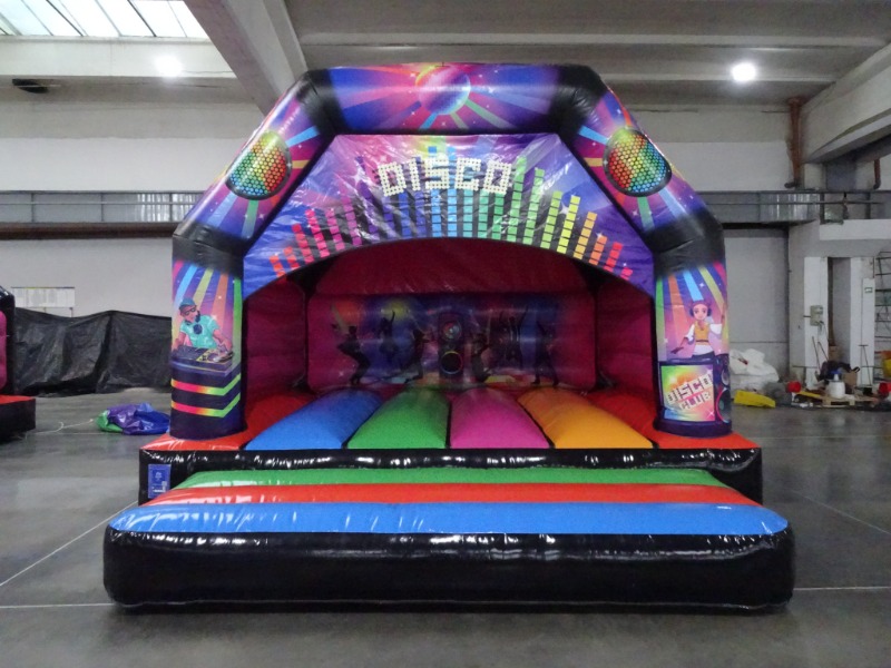Adult Disco Bouncy Castle Coloured
