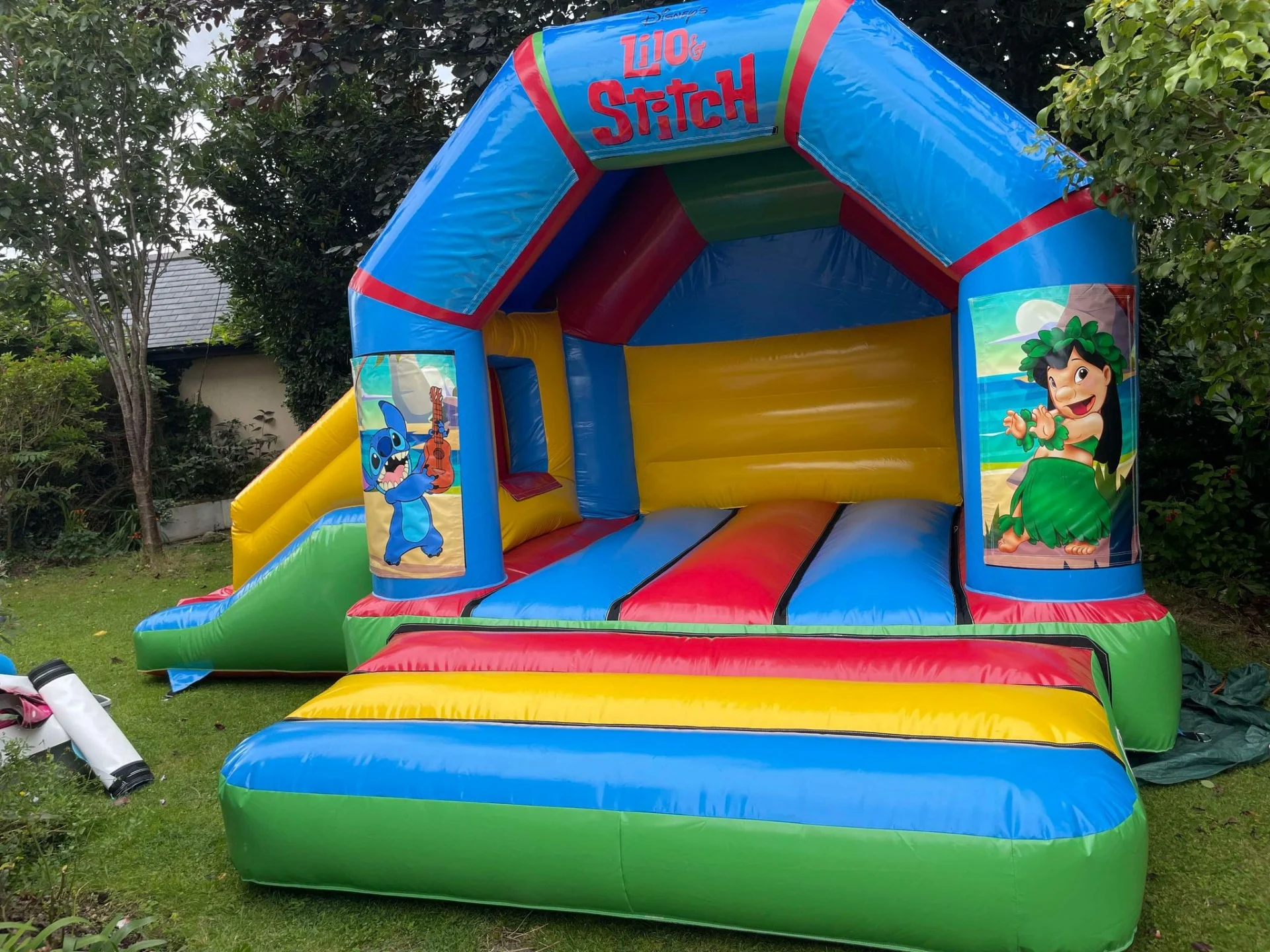 Lilo And Stitch Bouncy Castle With Slide - North Devon Events
