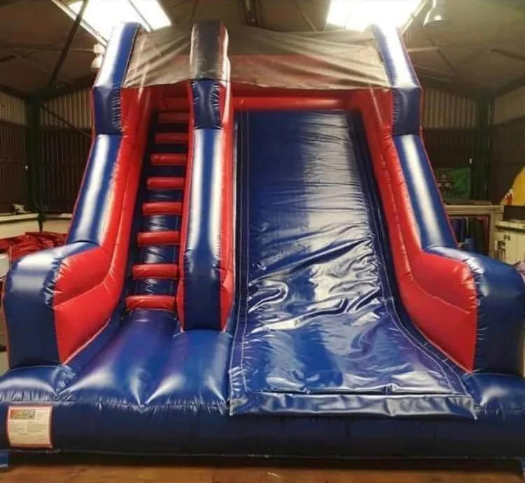 9ft Platform Red And Blue Slide - Leicester Bouncy Castle Hire ...
