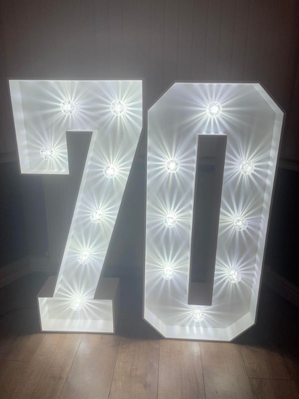 4ft Led Numbers - 1 Number Hire - Bounce Happy Entertainment