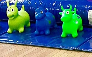 4 X Blue Space Hoppers - Party Packages I Soft play Hire I Bentham I ...
