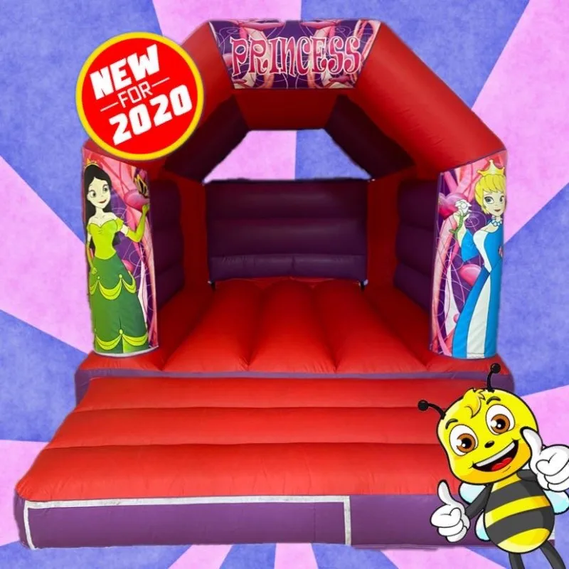 Red Princess Castle Bouncy Castle Hire Wakefield - Bee Leisure