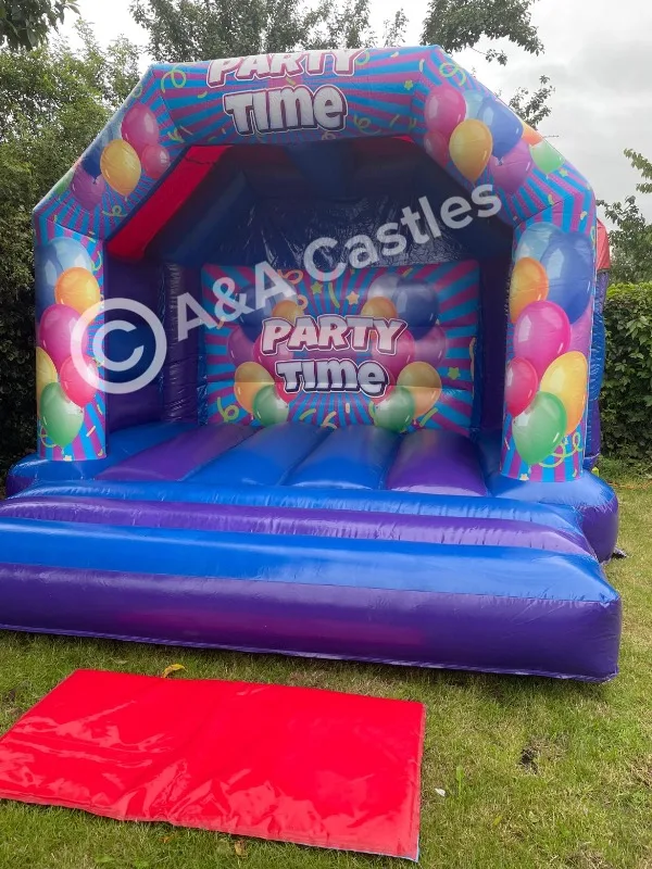 12ft X 12ft Blue And Purple Castle - Party Time Theme - AA Castles and ...