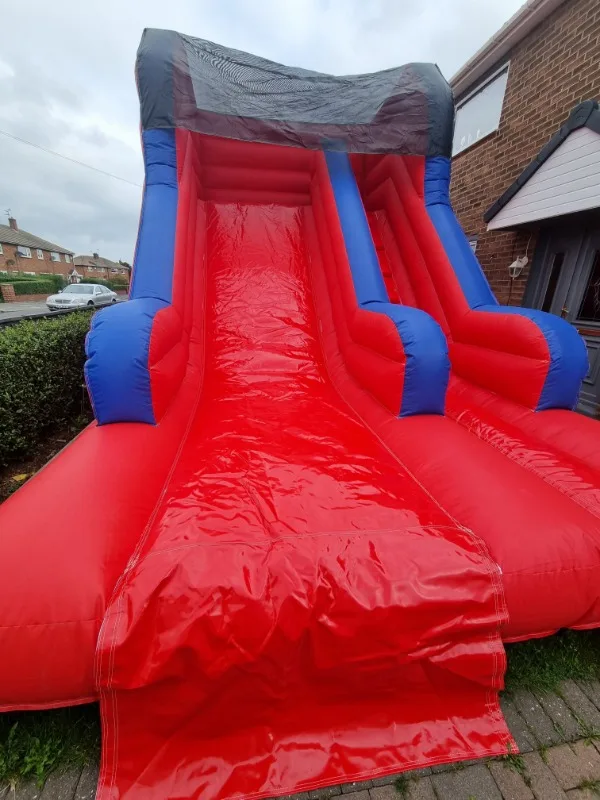 Red And Blue Super Slide Inflatable and Soft Play Hire Redcar