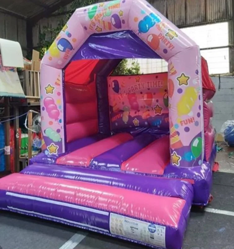 10 X 12 Pink And Purple Party Castle - K&K Bouncy Castles Wirral