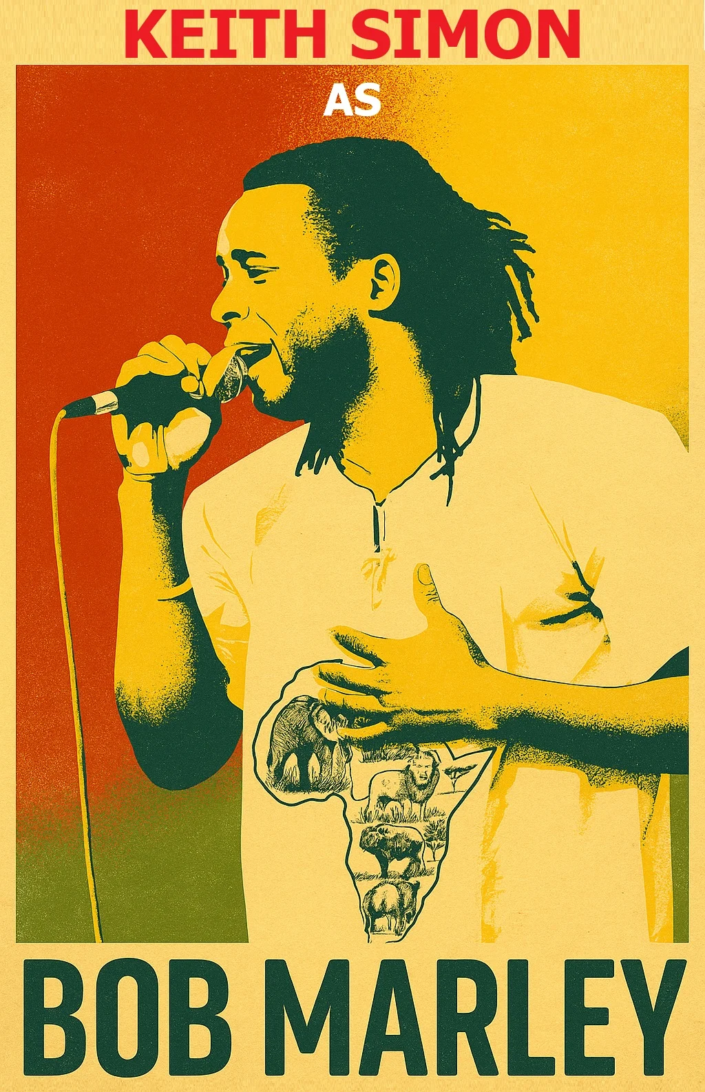 Keith Simon As Bob Marley - John Bedford entertainments Ltd