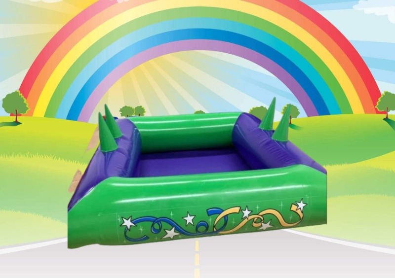 Green And Purple Ball Pit - Tiny Tots Inflatables