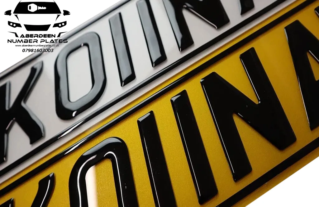 3d Gel Vehicle Number Plates - Aberdeen Number Plates