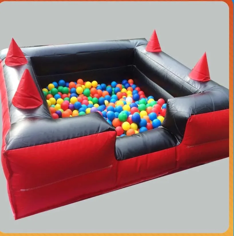 Black And Red Ball Pit - SP Bouncy Castles | Bouncy Castle Hire ...
