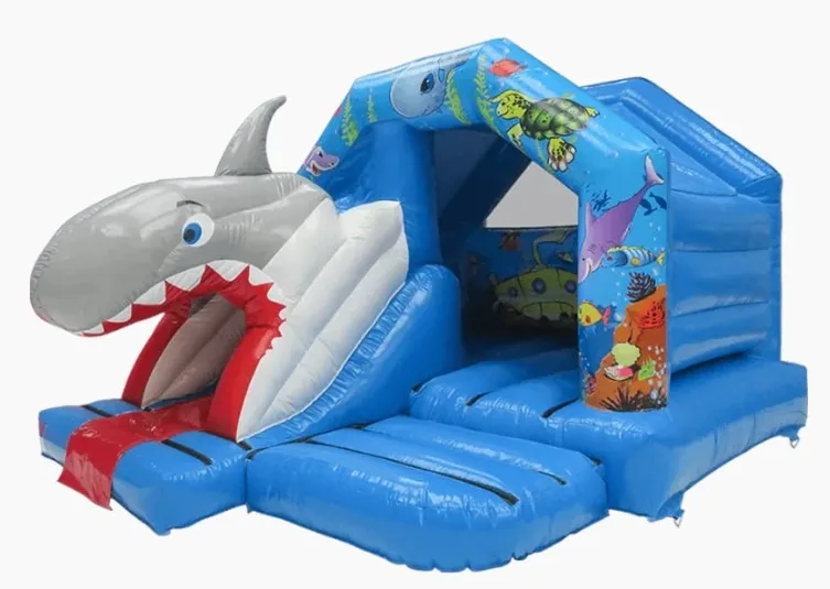 Ultimate 3d Shark Slide Castle Party Package Is Available For Hire In ...