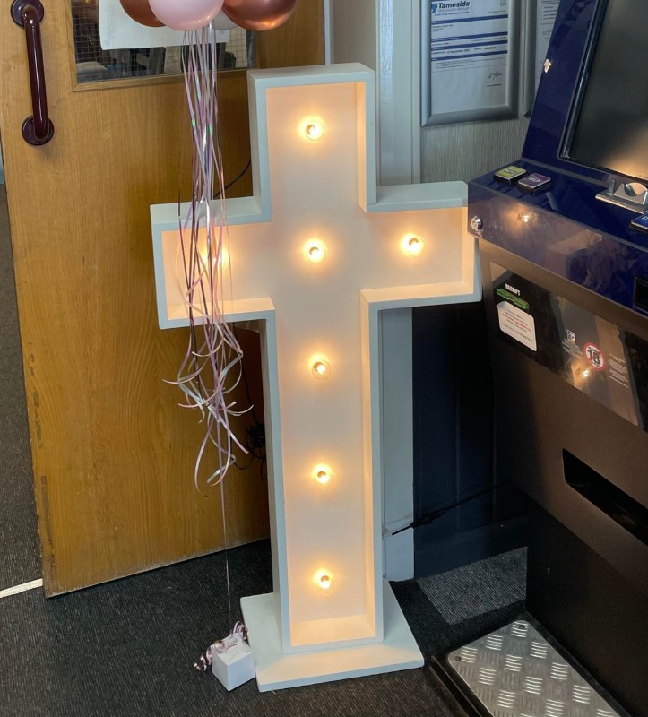 Led Cross - Jalmac Leisure | Bouncy Castle Hire, Tameside, Hyde ...