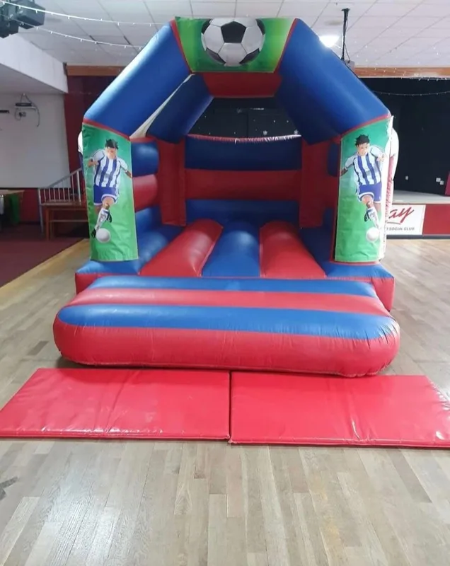Red And Blue Football Castle - Bouncy Castle Hire in Peterborough ...