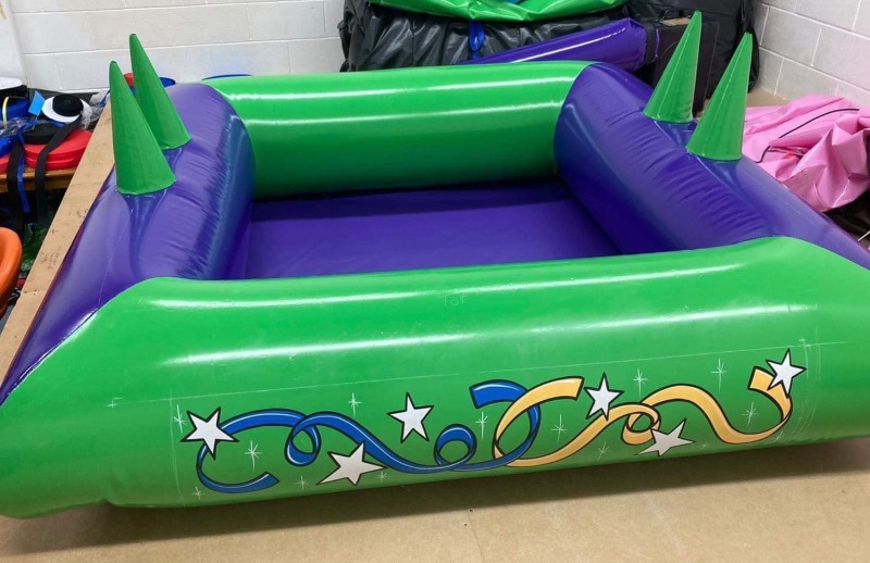 Green And Purple Ball Pit - Tiny Tots Inflatables
