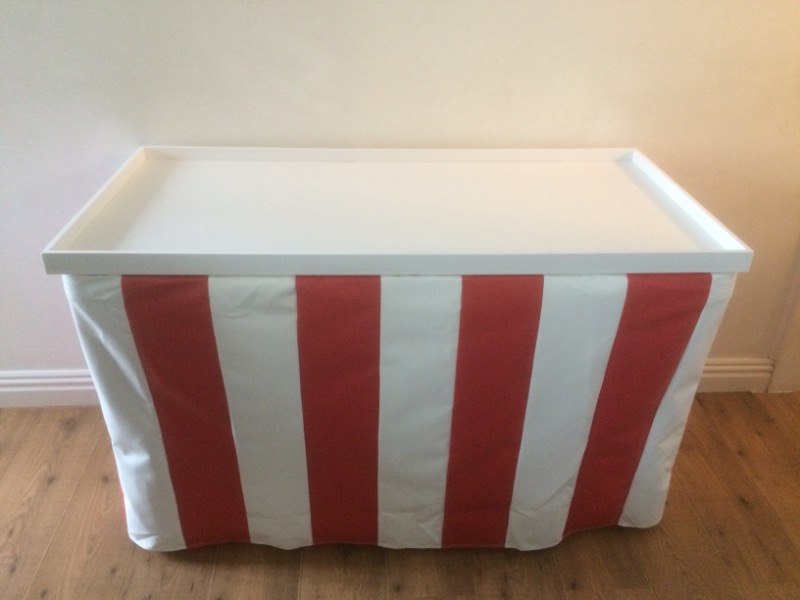 Carnival Red/white Stripe Table Cover | Circus Style Table Covers | Pvc ...