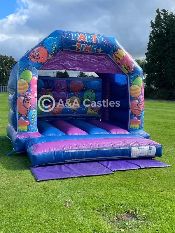 12ft X 12ft Blue And Purple Castle 2 - Party Time Theme - AA Castles ...