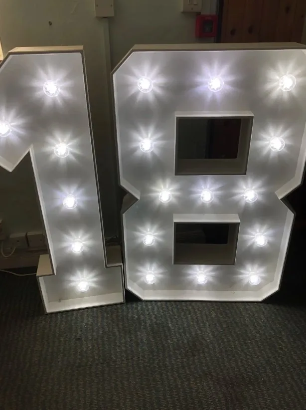 4ft Led Numbers And Letters - Oldbrook Marquee Hire