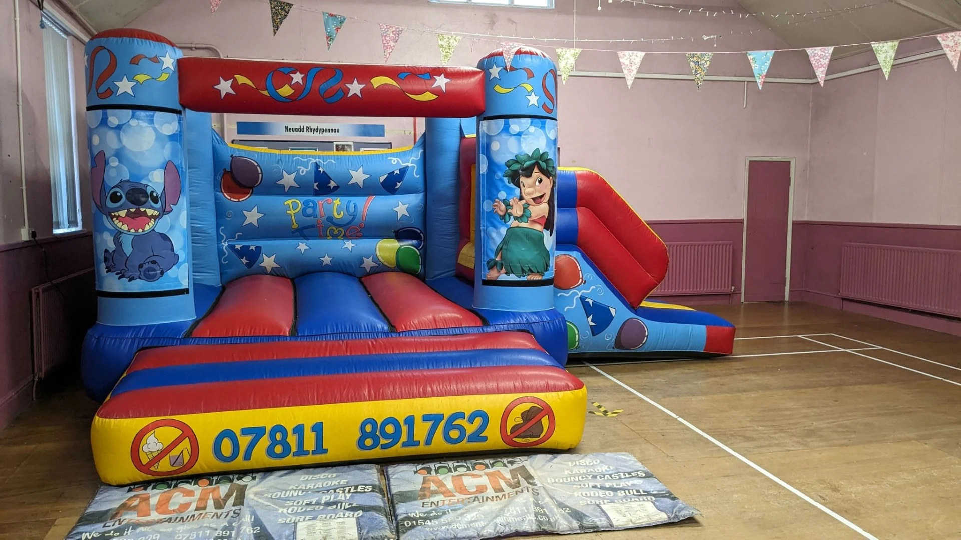 Lilo And Stitch Castle With Slide - Acm Entertainments, Bouncy Castle ...