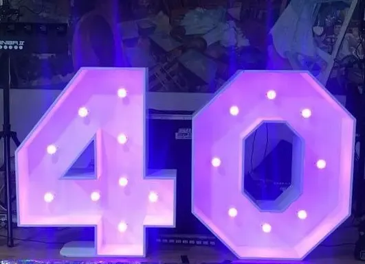 Led 40 Numbers - Sj Leisure Dress Your Event, Party Planners Liverpool ...
