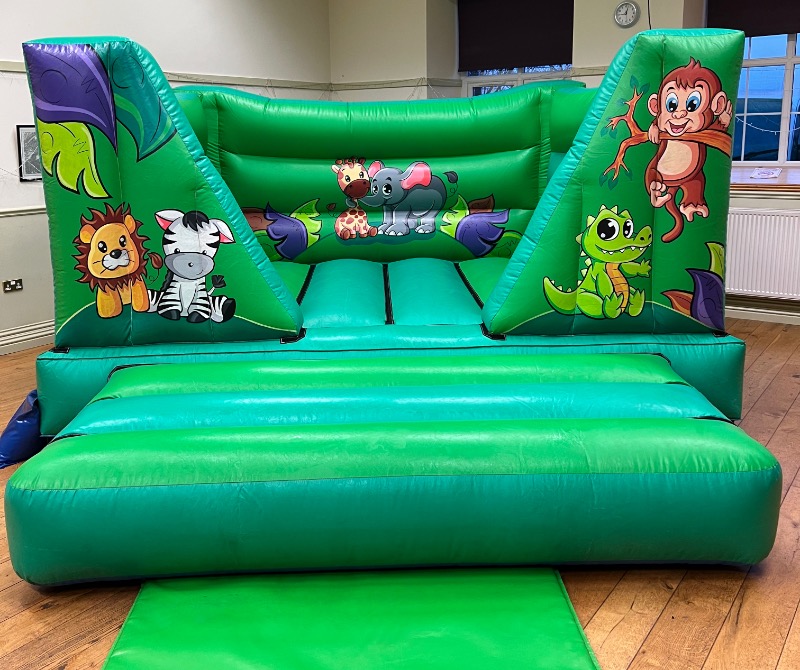 Green Animal V Frame Bouncy Castle - Bouncy Castle and hot tub hire ...
