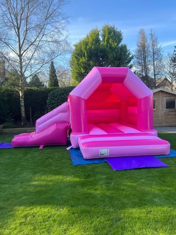 Pink Combo Bouncy Castle - Kings Bouncy Castle Hire