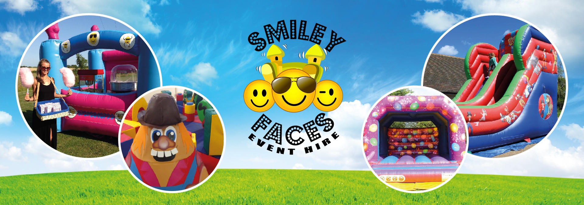 Inflatable Garden Slide - Smiley Faces Events Hire