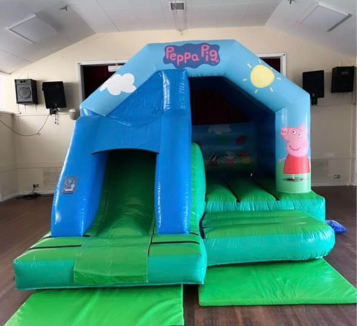 Peppa Pig Castle Slide Combo 15ft X 12ft - Loftys Inflatables | Bouncy ...
